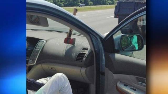 Axe Through Windshield